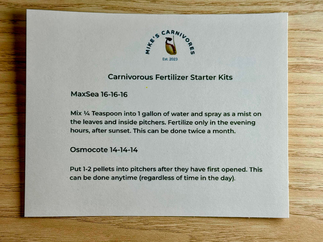 Carnivorous Fertilizer Starter Kit – Mike's Carnivores